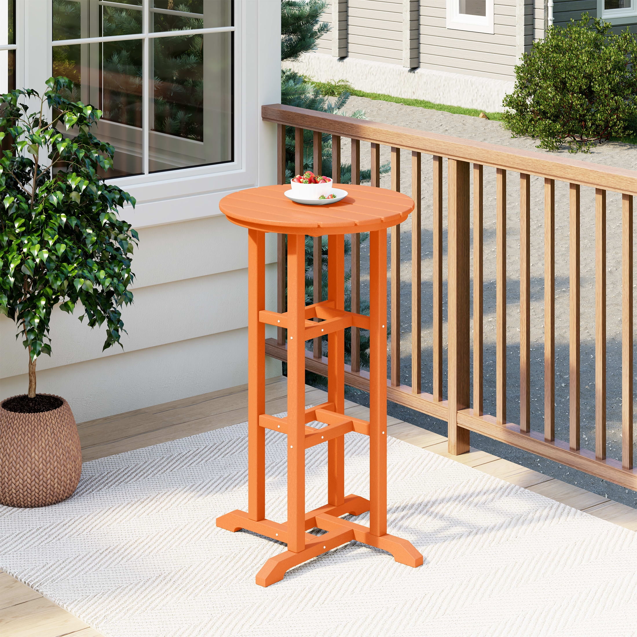 Costaelm Paradise 42" High Round Outdoor Patio Cocktail Bar Table ...