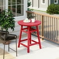 Costaelm Paradise Outdoor HDPE 35" Round Counter Height Patio Bar Table ...