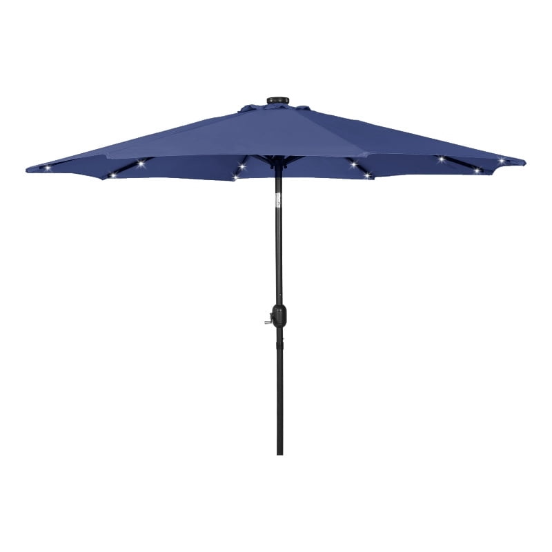 Costaelm Westlake 9 Ft Solar LED Patio Umbrella in Navy Blue - Walmart.com