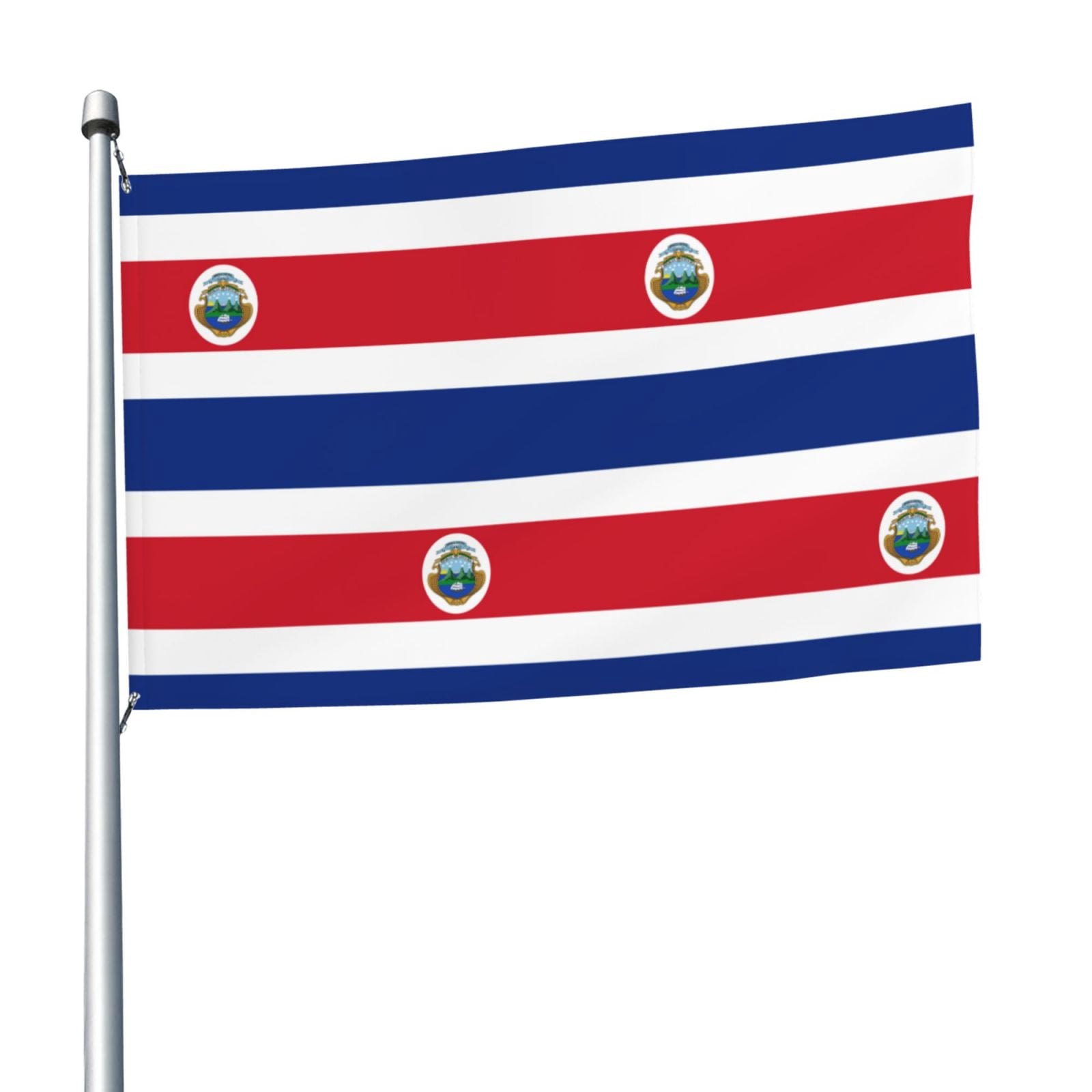 Costarican-Flag Flag 5x8 Ft Print Vivid Color Light-Weighted Flags With ...