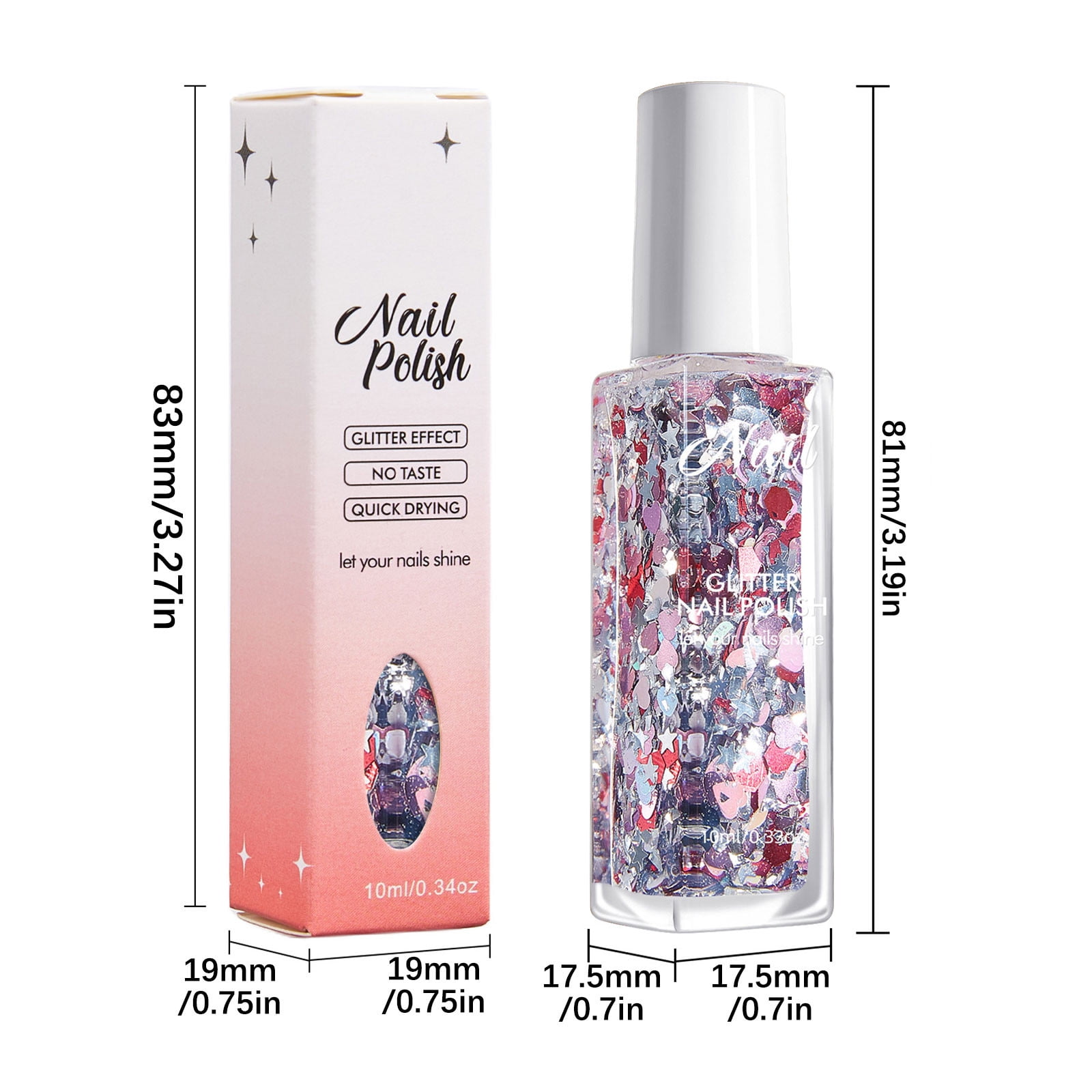 Costeam 0.35 Oz Color Chip Nail Polish No Bake Quick Dry，Long Lasting ...