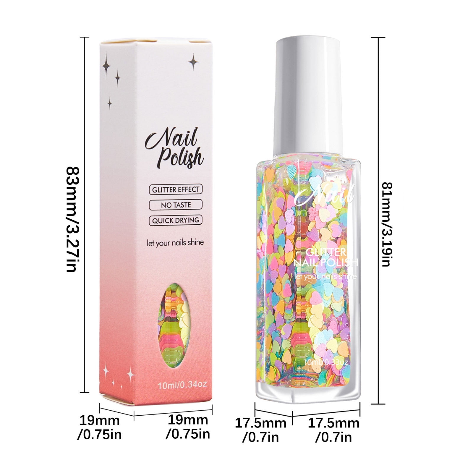 Costeam 0.35 Oz Color Chip Nail Polish No Bake Quick Dry，Long Lasting ...