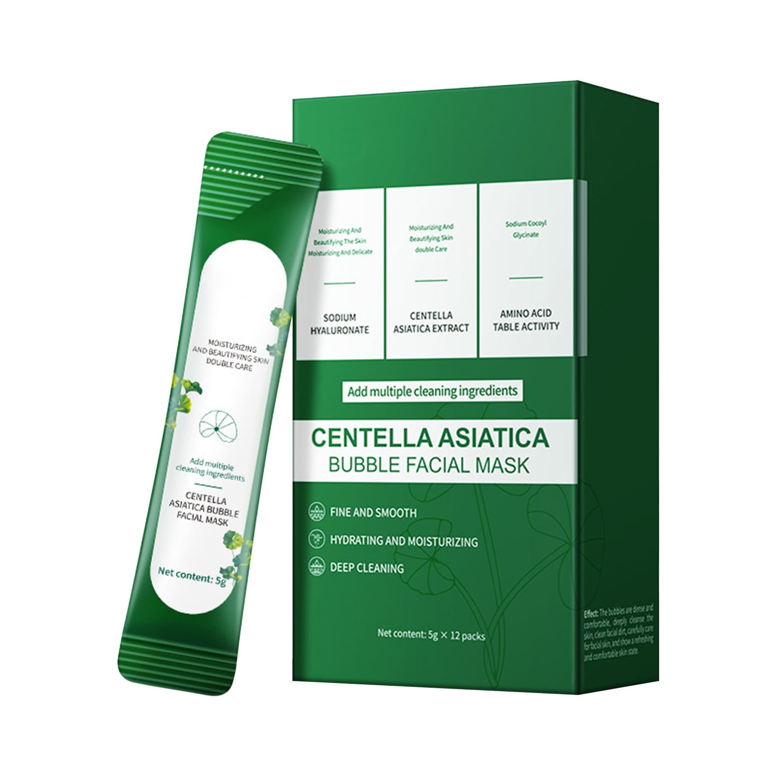 Costeam 12 Counts 0.18 Oz Each Centella Asiatica Foaming Mask，Single ...