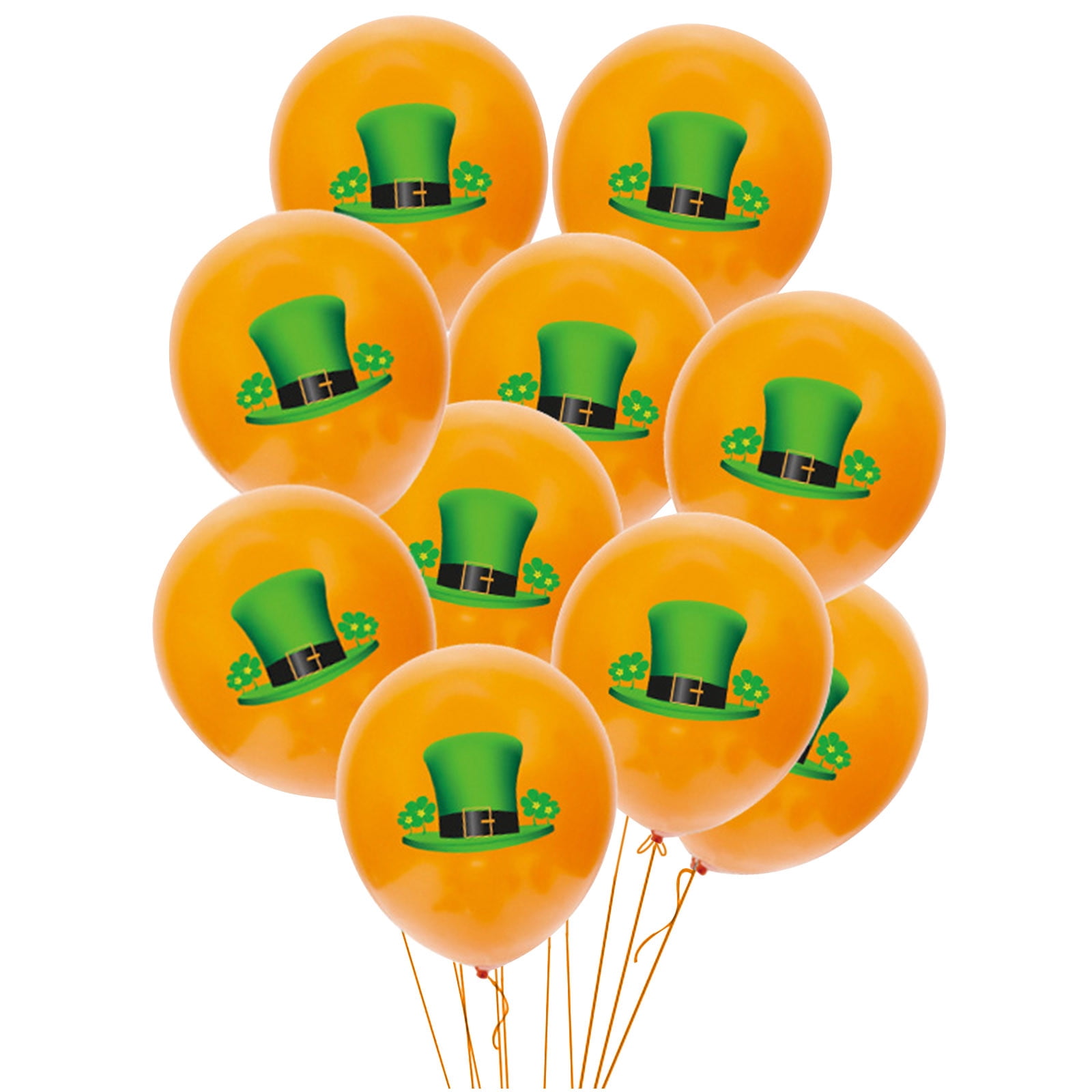 Costeam 12 Inch St Patrick's Day Square Balloon Set 10 Piece，Green Hat ...