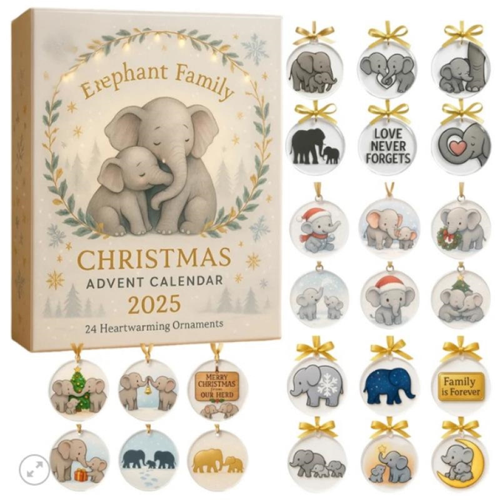 Costeam 2025 Advent Calendar Family Series,Festive Family 2025 Calendar ...