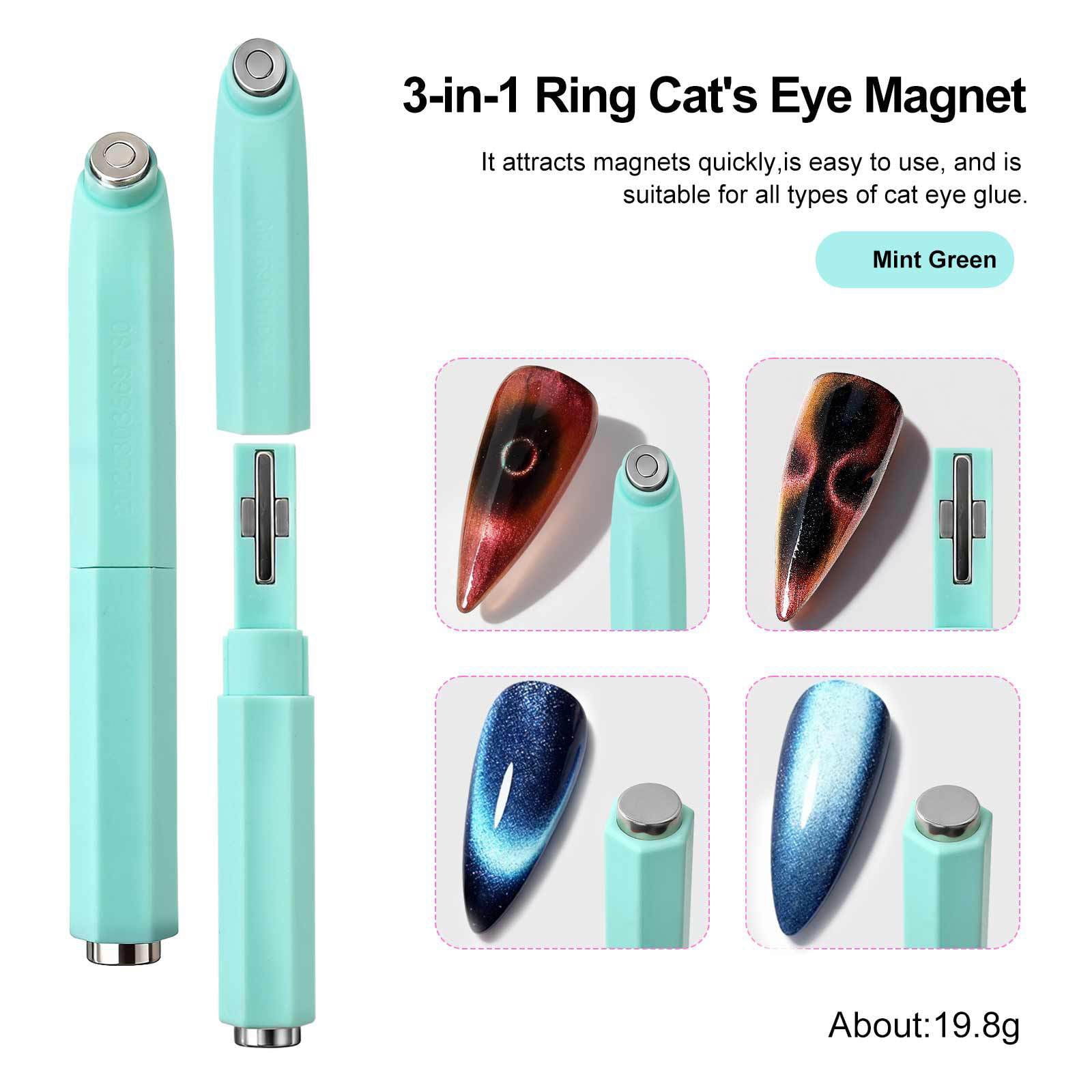 Costeam 3 In 1 Multi Function Nail Art Magnet Pen for Cat Eye Designs ...