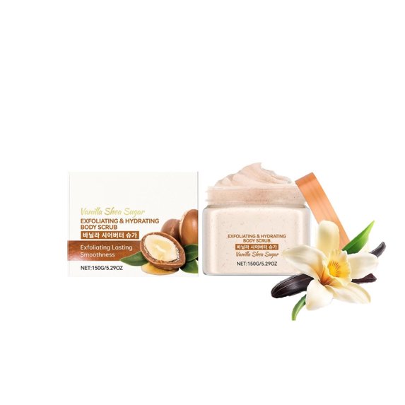 Costeam 5.3 Oz Vanilla Shea Butter Sugar Body Scrub Exfoliating ...
