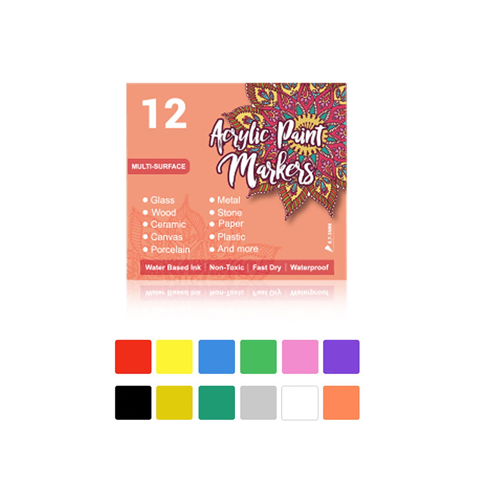 Costeam Acrylic Paint Marker Set Multi Color Marker Kit for Diy Art and ...