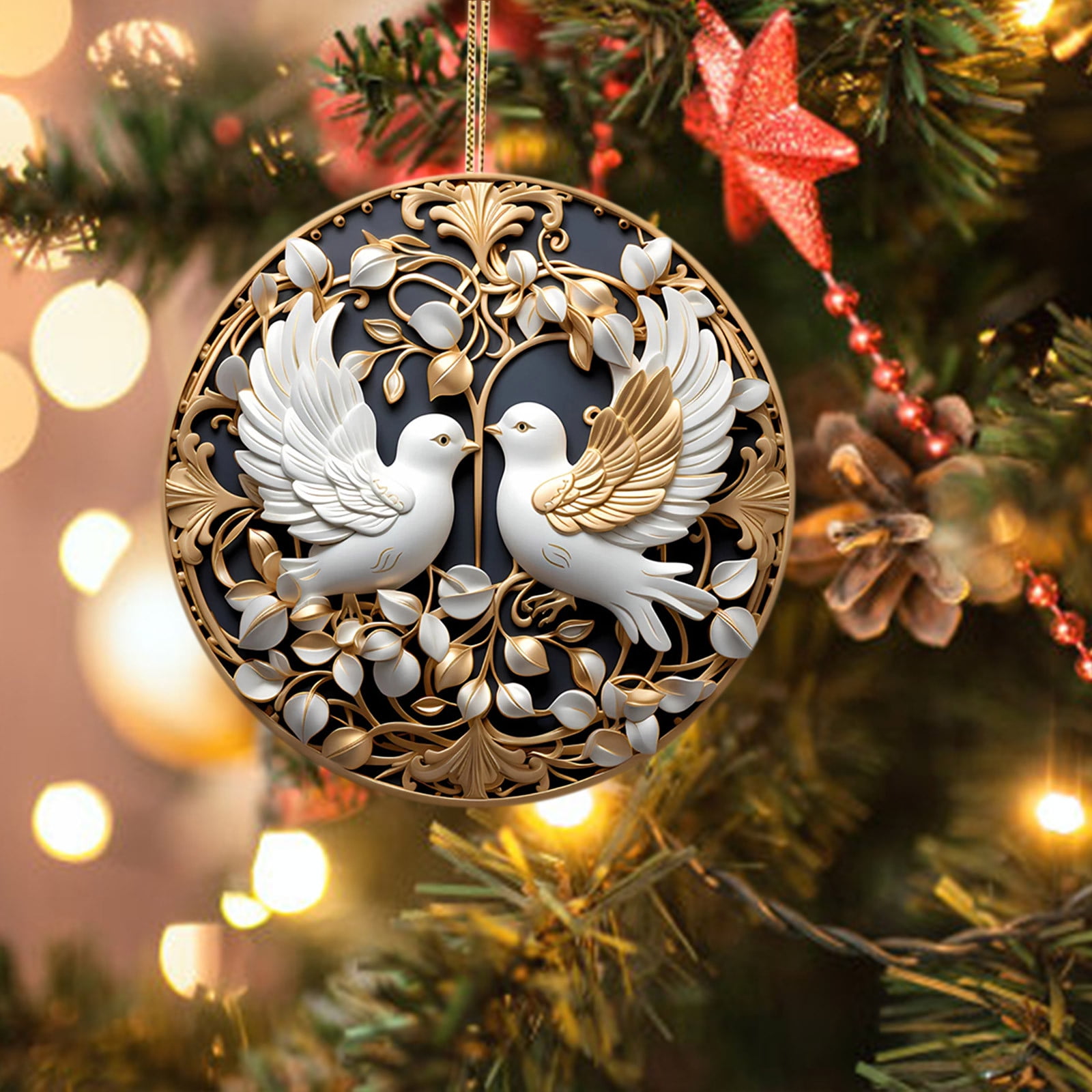 Costeam Angel Christmas Car Hanging Ornament, 3D Stereoscopic Birth ...