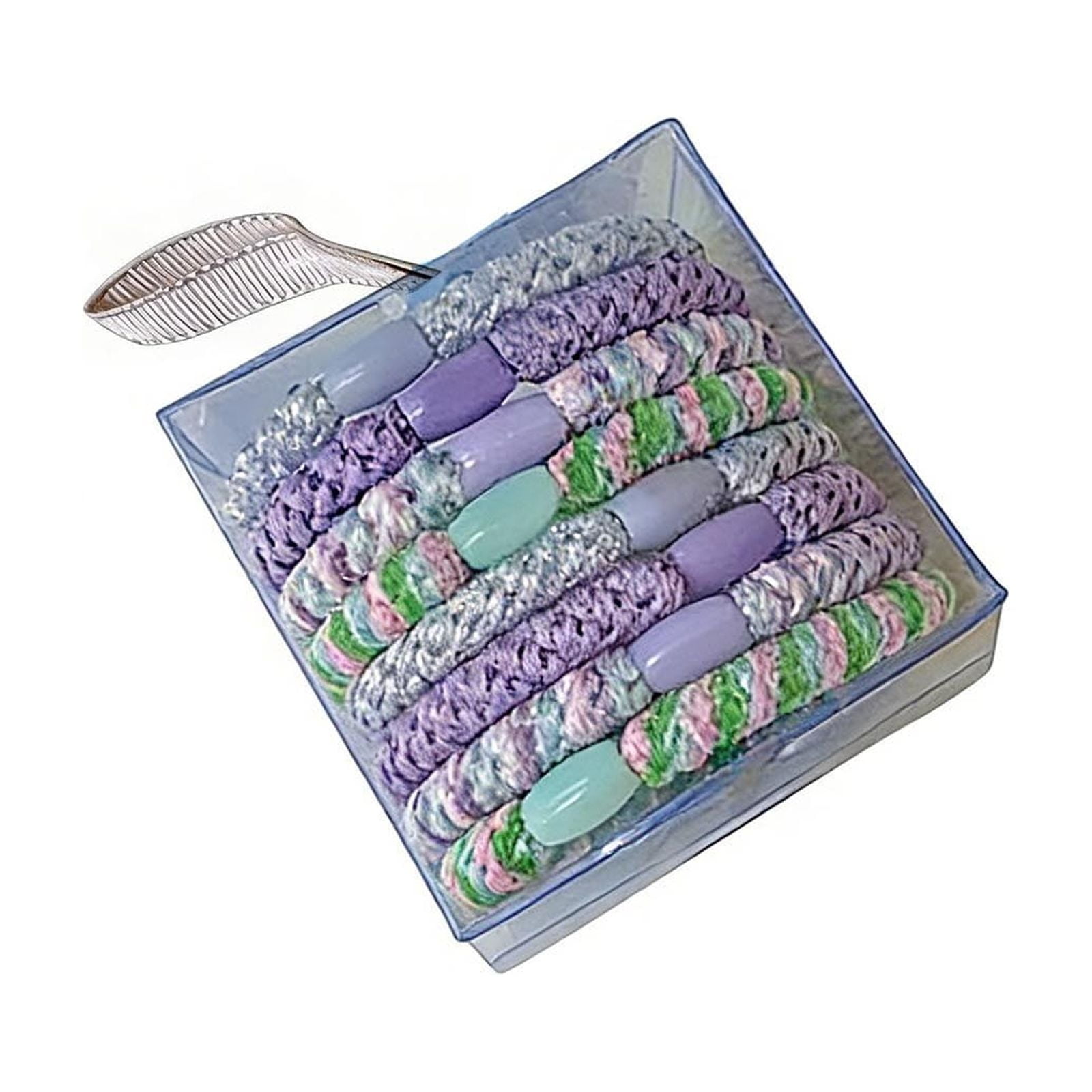 Costeam Braided Elastic Hair Ties High Stretch Non Damage Rubber Bands ...