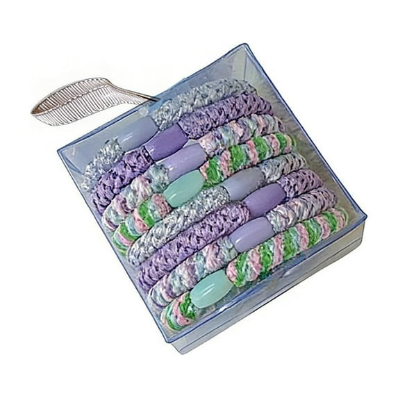 Costeam Braided Elastic Hair Ties High Stretch Non Damage Rubber Bands ...