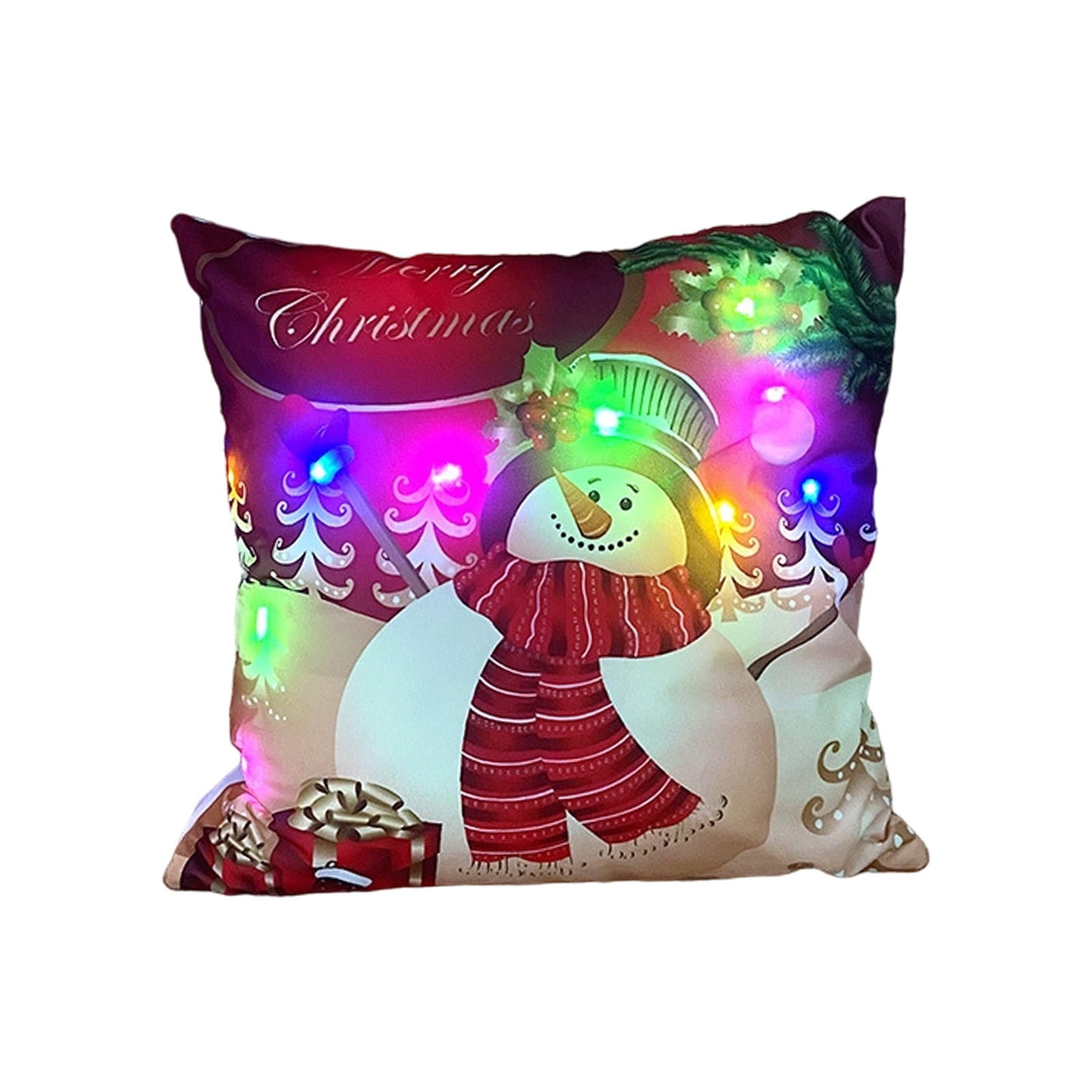 Costeam Christmas LED Flashing Pillow Two-Mode Switch Flash/Steady On ...