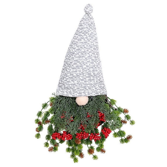 Costeam Christmas Red Fruit Faceless Old Man Hanging Wreath Decor for ...