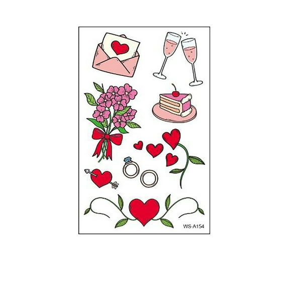 Costeam Crystal Couple Confession Sticker Set，Face and Arm Decals for ...