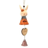 Costeam Easter Cartoon Bunny Wind Chime，Cute Bell Pendant for Home ...