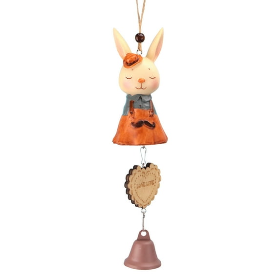 Costeam Easter Cartoon Bunny Wind Chime，Cute Bell Pendant for Home ...