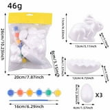Costeam Easter DIY Hand Painted Bunny Figurine Kit，Creative Craft Set ...