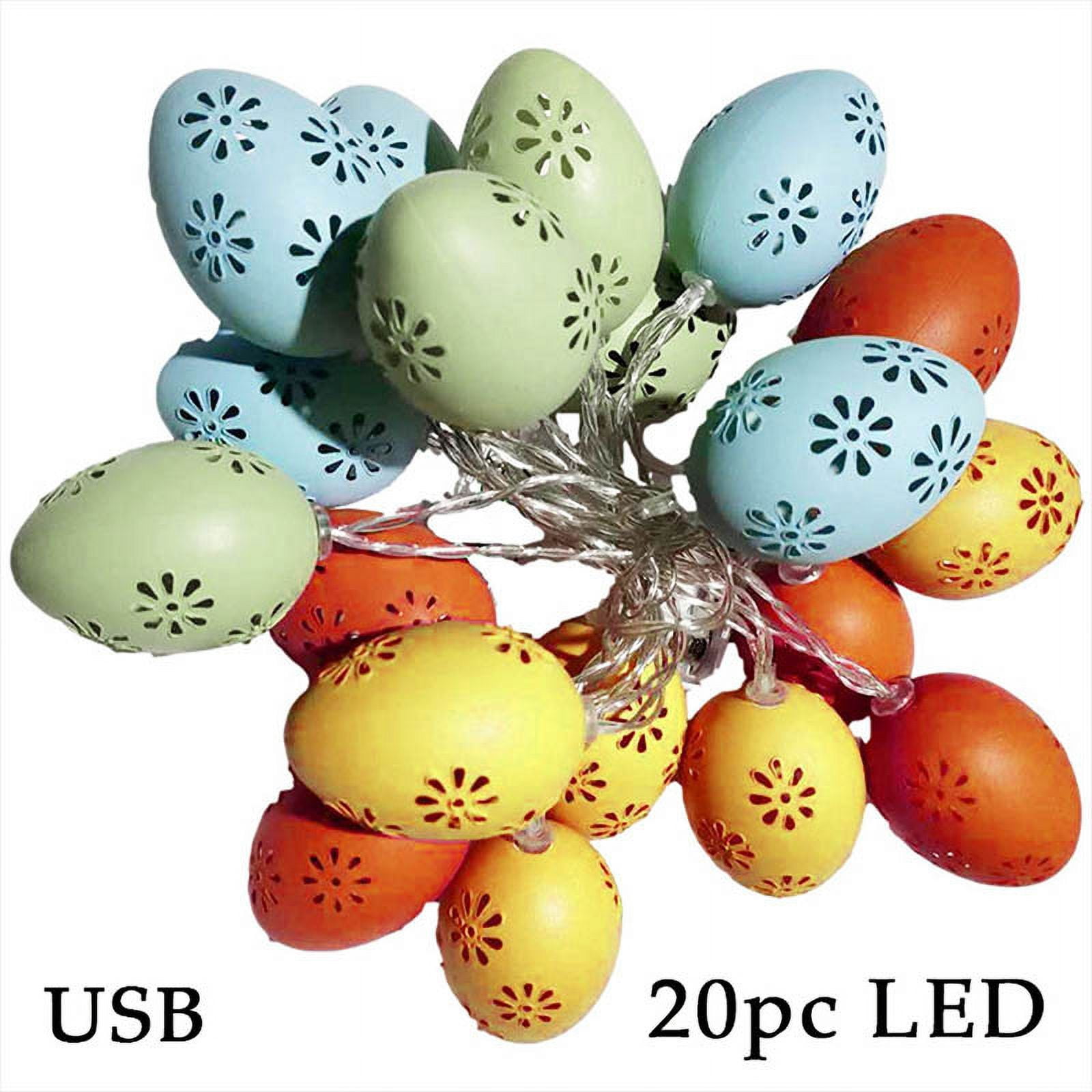 Costeam Easter Egg LED String Light with USB Power，Rechargeable Fairy ...