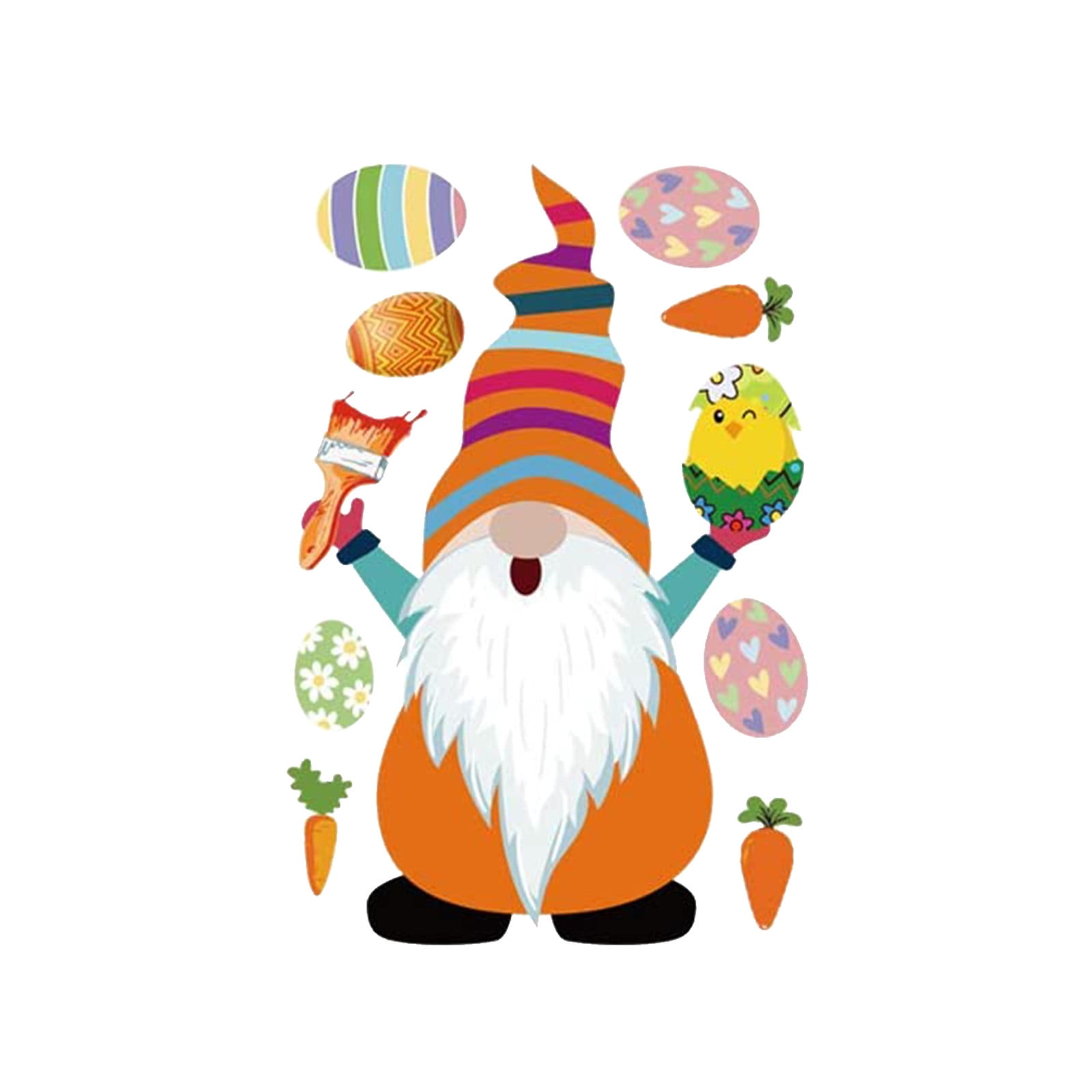Costeam Easter Gnome DIY Heat Transfer Sticker Set，Iron On Decal for ...
