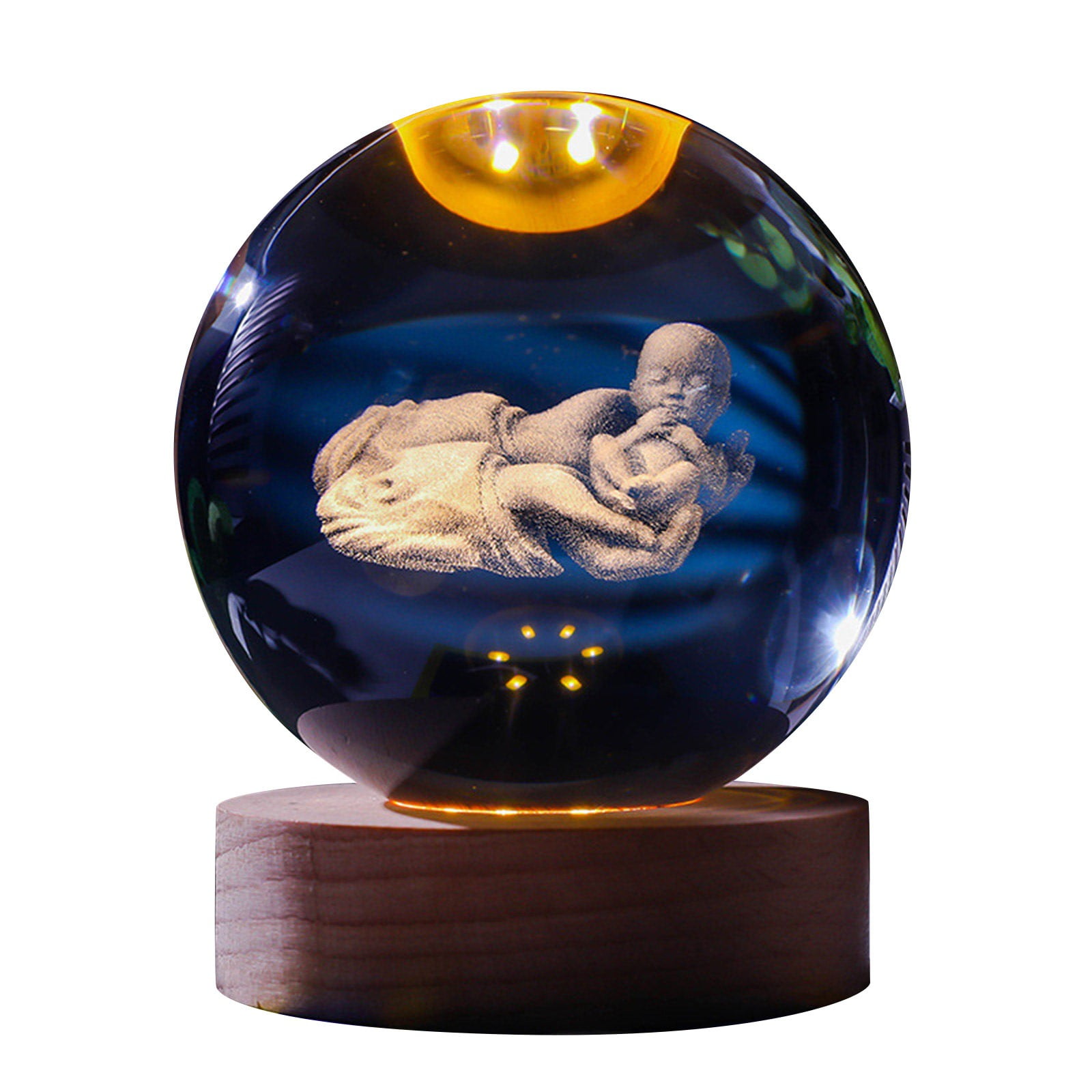 Costeam Easter Jesus Crystal Ball Night Light 2.4 Inch，Illuminated ...