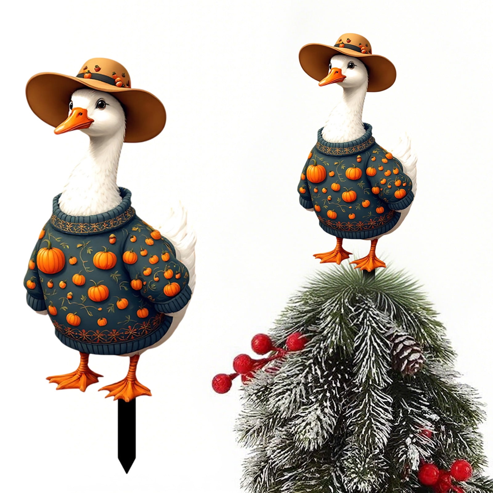 Costeam Fall Porch Goose Outfit, Pumpkin Lawn Goose Clothes, Cute ...