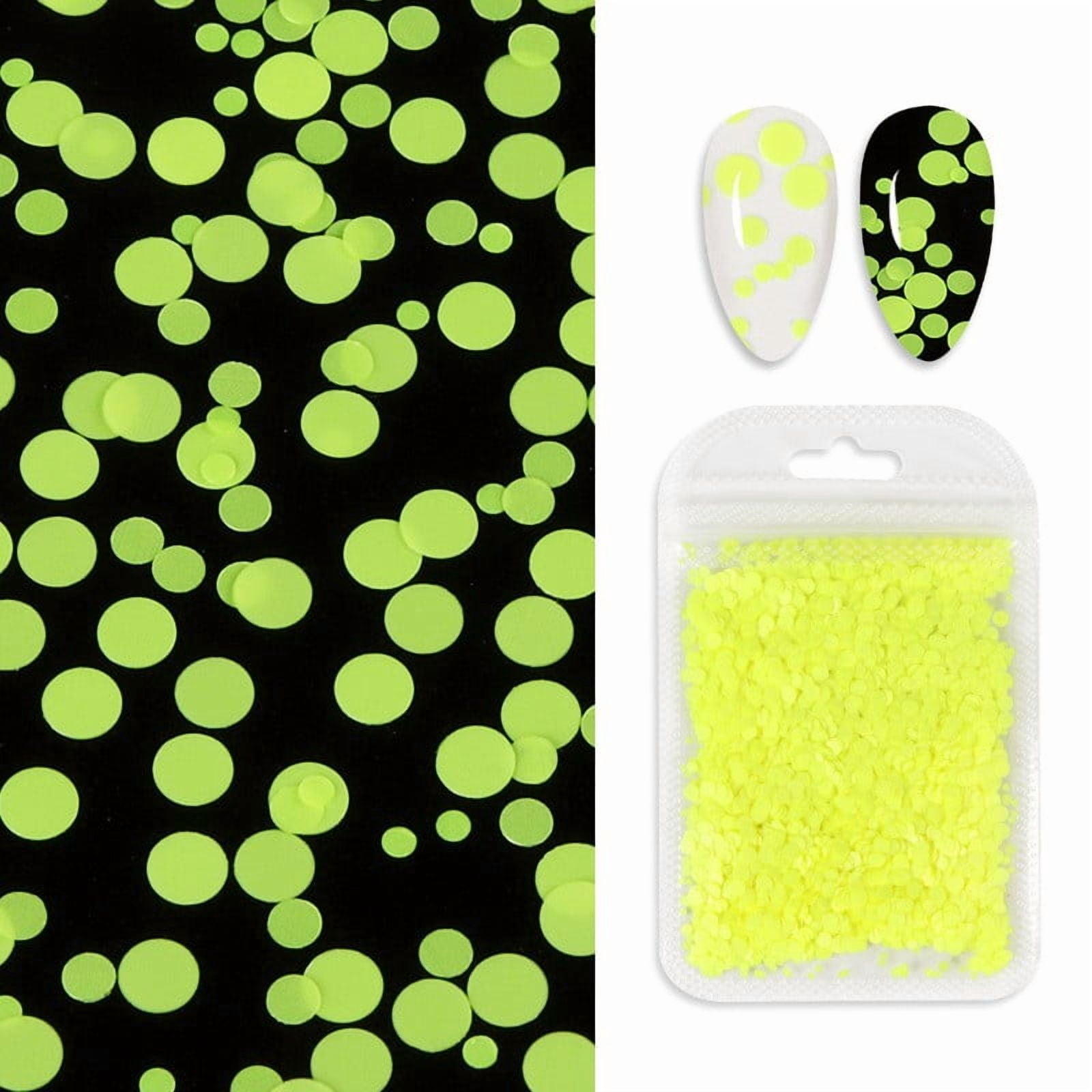 Costeam Fluorescent Round Nail Sequins Glitter for DIY Resin Art ...