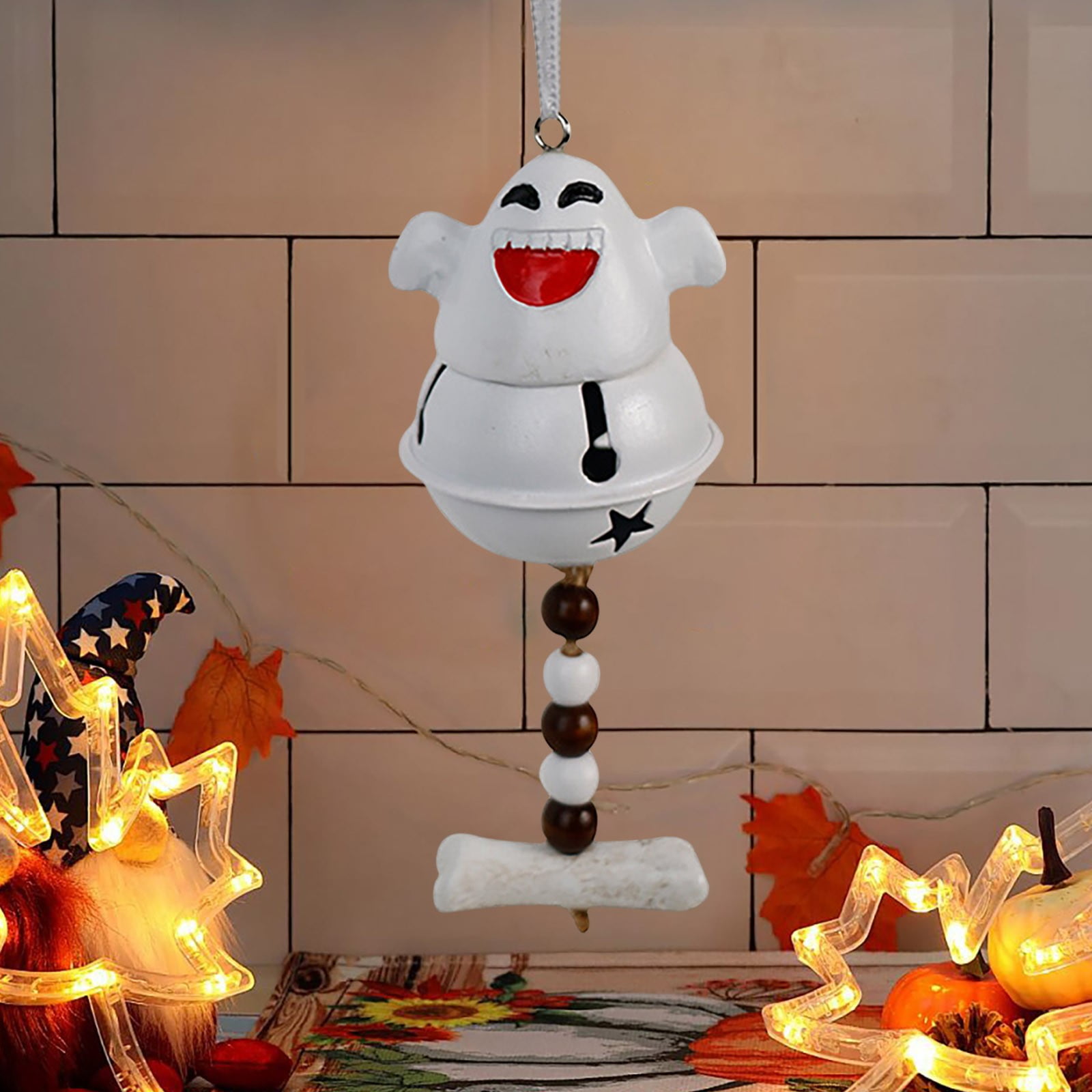 Costeam Halloween Cute Ghost Bells Resin Pendant Home Holiday Door ...