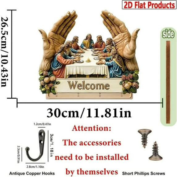 Costeam Jesus and Disciples Art Keychain，Religious Themed Metal Key ...