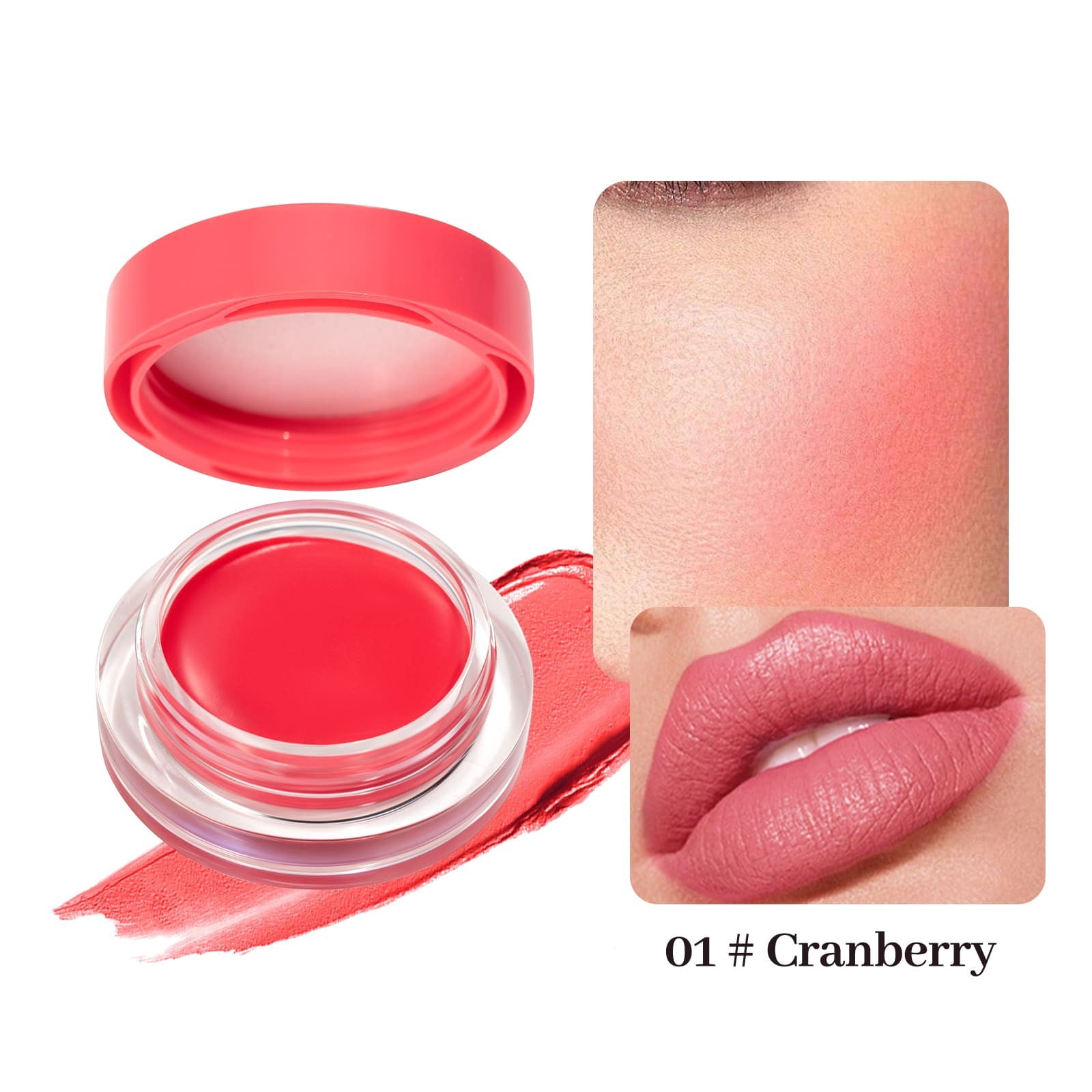 Costeam Lip and Cheek Tint 0.12 Oz，2 In 1 Cream Blush Lip Stain for ...