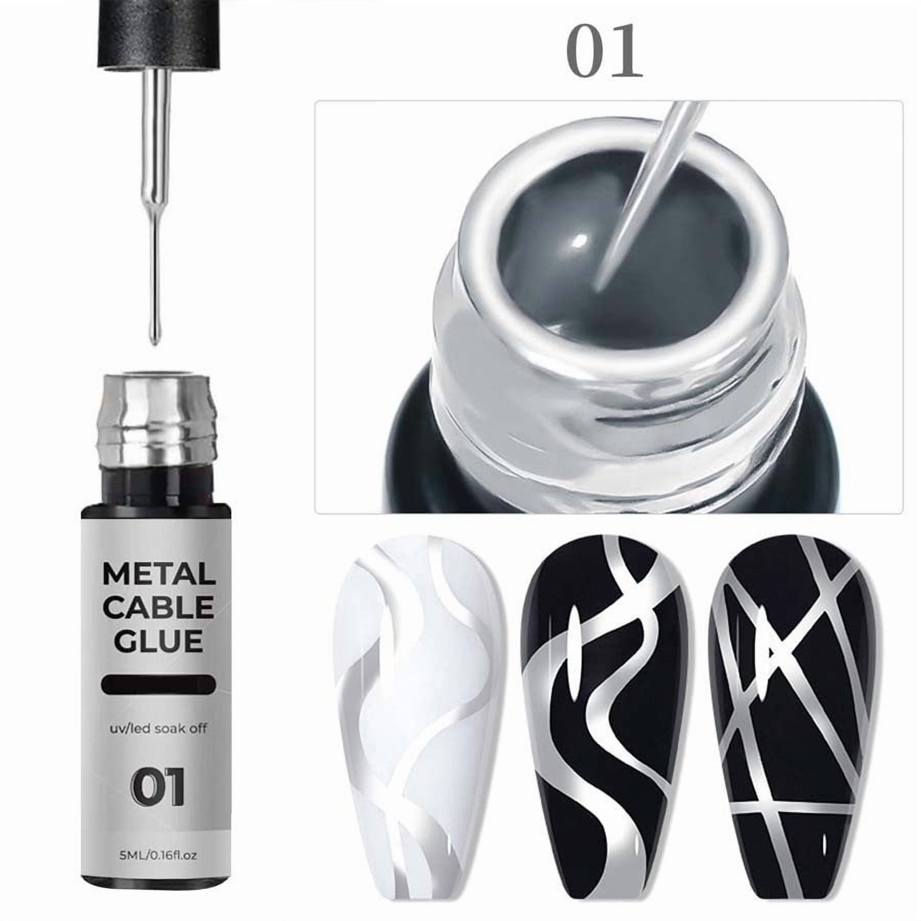 Costeam Metal Nail Art Liner Gel，Smooth Formula for Thin Line Nail ...
