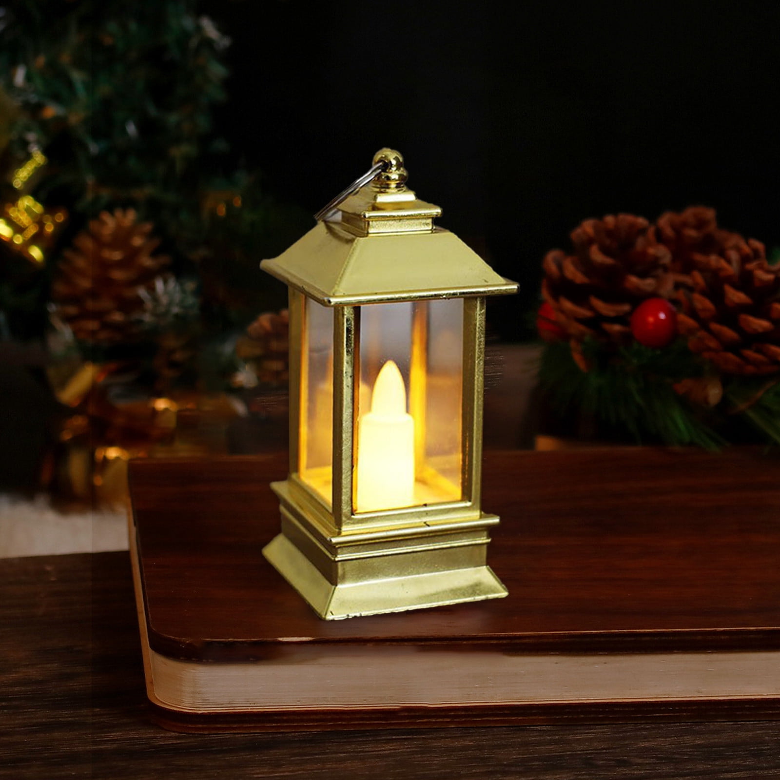 Costeam Mini Lanterns with Flickering LED Candles Decorative Hanging ...