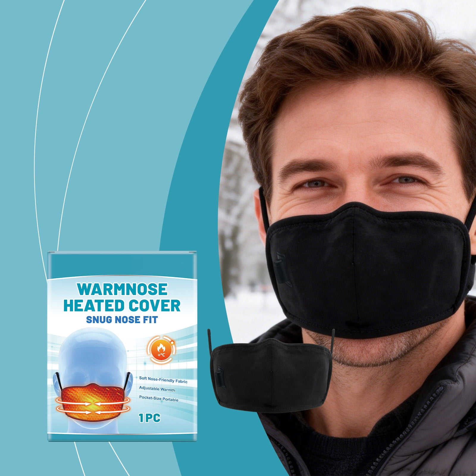 Costeam Nose Warmer Heating Pad，Electric Warming Cover for Nose Comfort ...