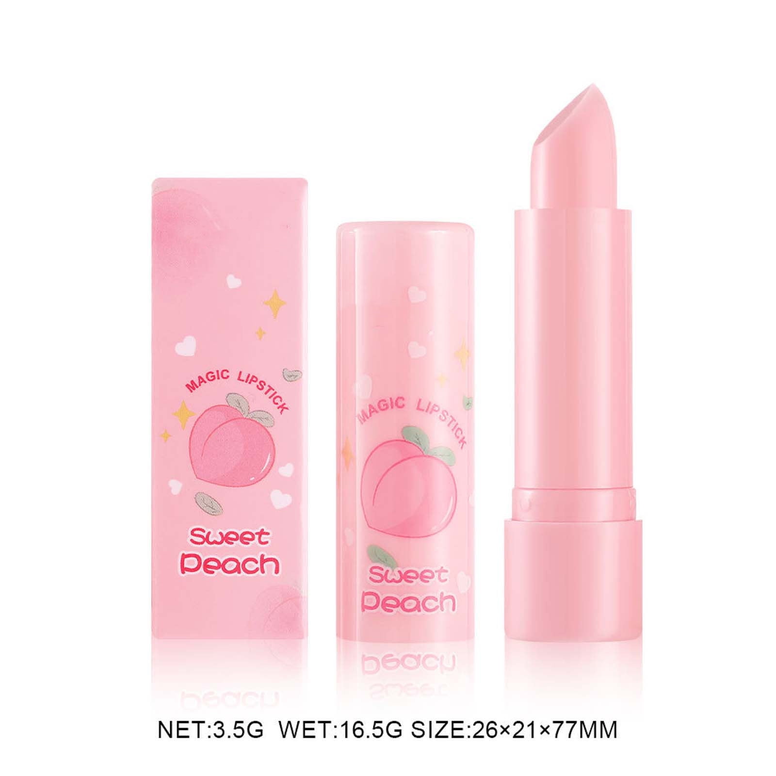 Costeam Peach Temperature Color Changing Lipstick，Moisturizing Dudu Lip ...
