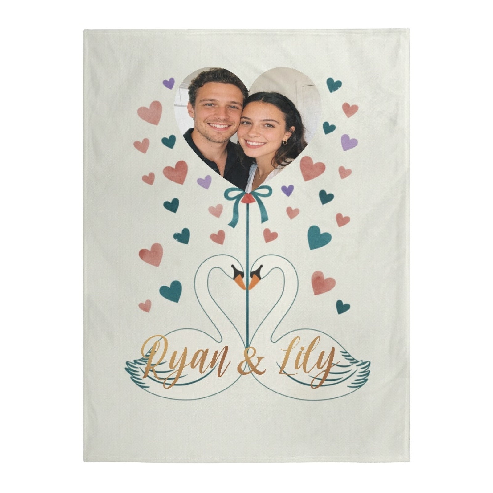 Costeam Personalized Custom Text Photo Blanket，Cozy Plush Blanket for ...