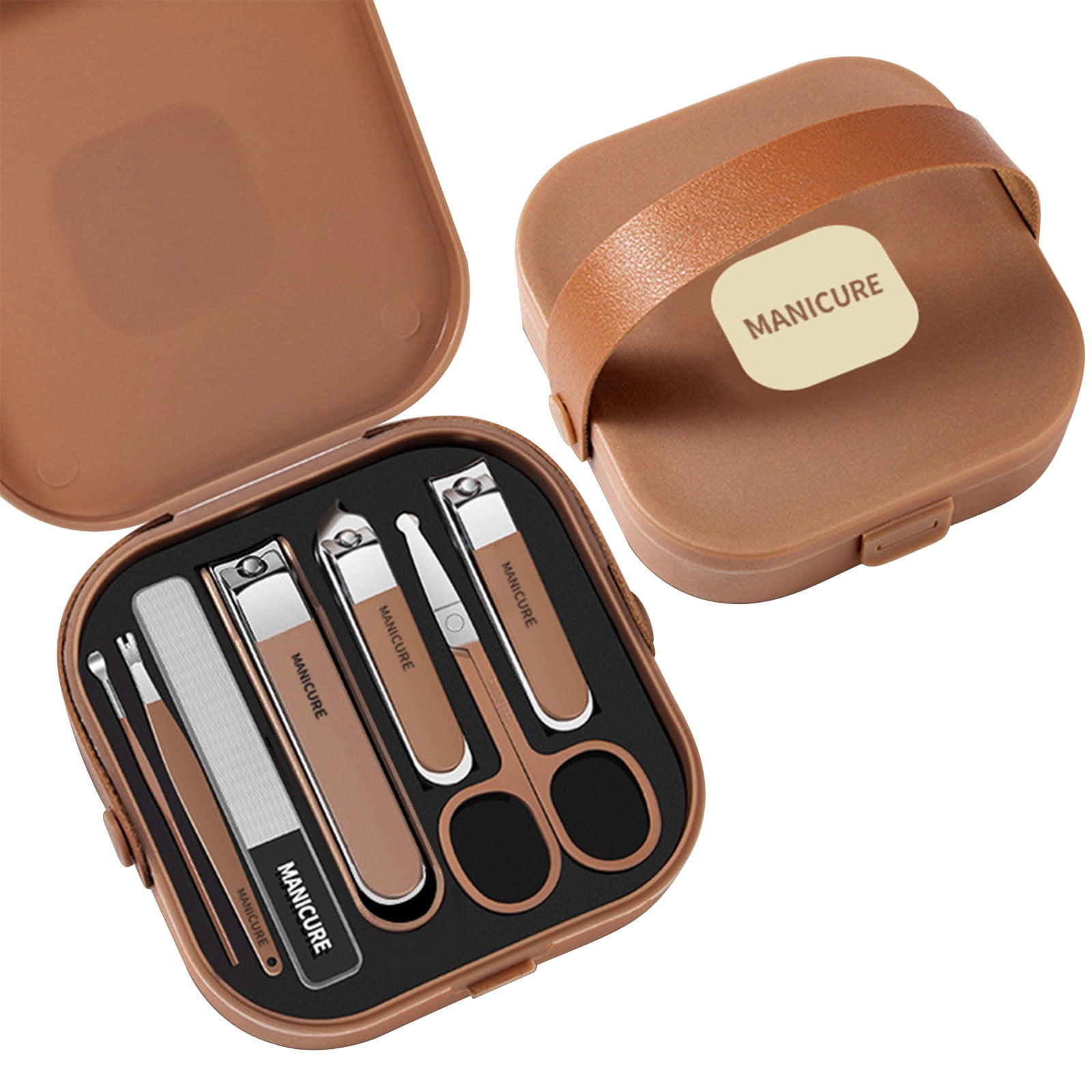 Costeam Portable Anti Splash Nail Clipper Set，Stainless Steel Tool Kit ...