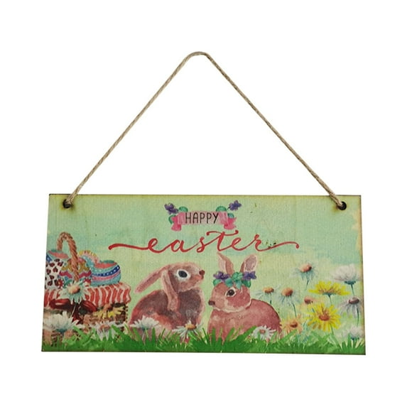 Costeam Premium Easter Rabbit Wooden Sign Religious Decor，Jesus ...