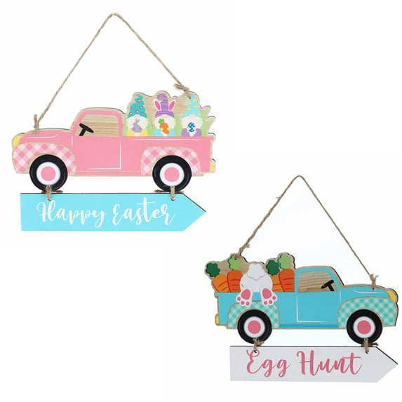 Costeam Premium Easter Wooden Hanging Sign，Festive Door Decor for Home ...