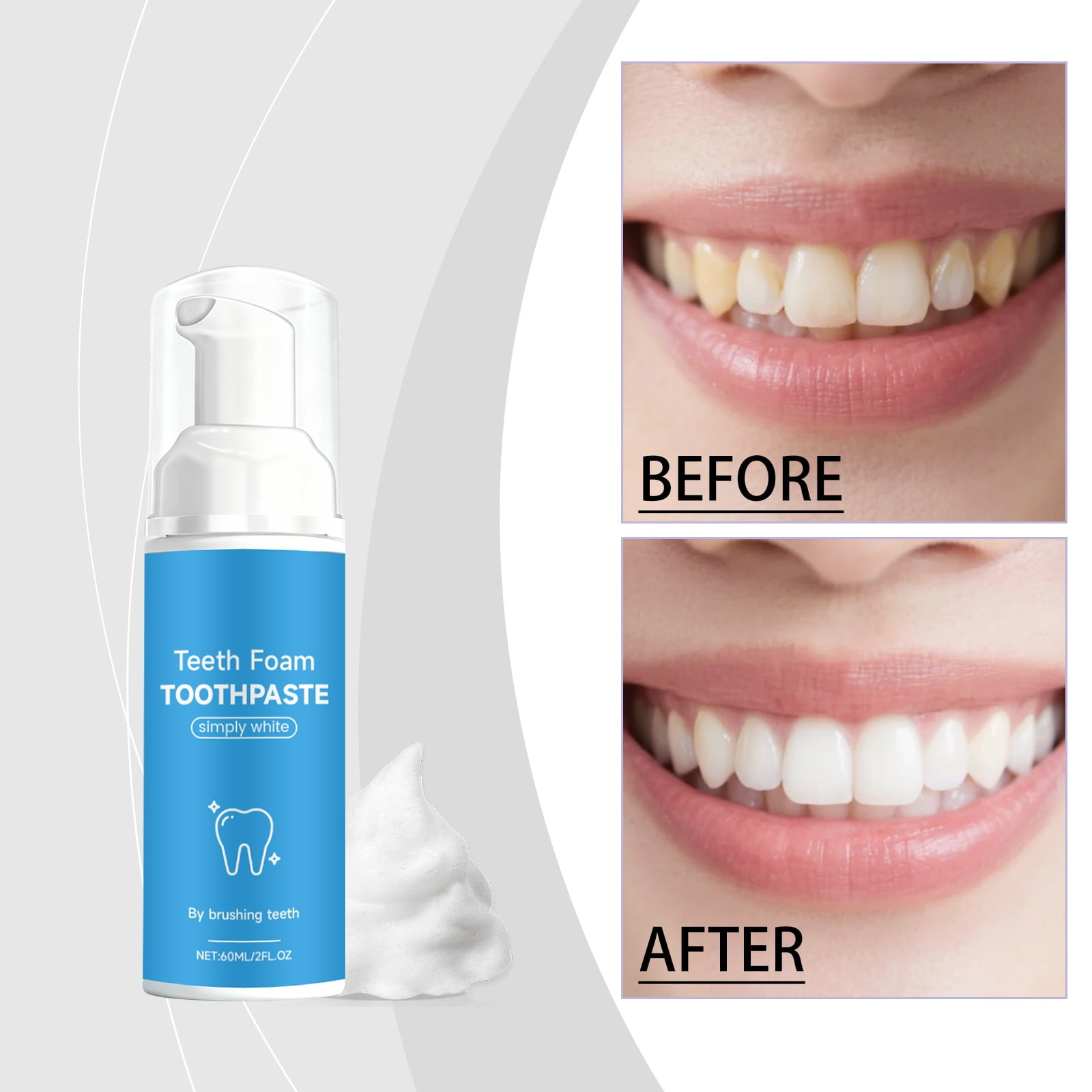 Costeam Professional Teeth Brightening Mousse Foaming Cleansing for All ...