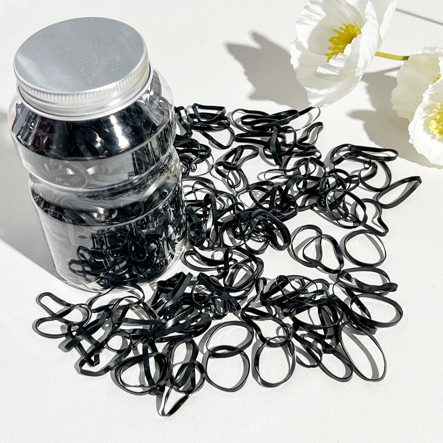 Costeam Small Elastic Hair Ties High Stretch Non Damage Color Dot ...