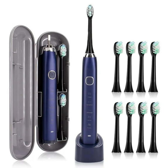 Costeam Sonic Electric Toothbrush with Travel Case Inductive Charging ...