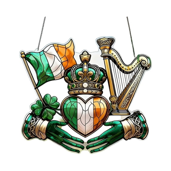 Costeam St Patrick’s Day 2D Acrylic Flat Hanging Ornament，Lightweight ...