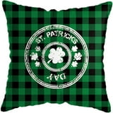 Costeam St Patrick's Day Short Plush Pillow Cover，Soft Fleece Cushion ...