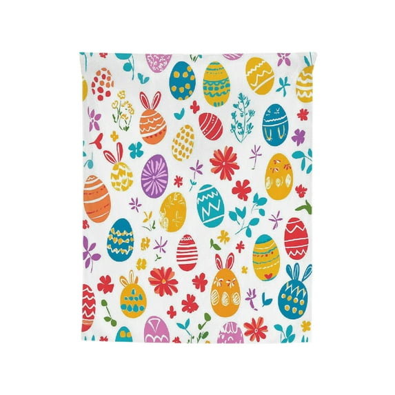 Costeam Stylish Easter Bunny Egg Print Flannel Blanket，Warm Soft Throw ...