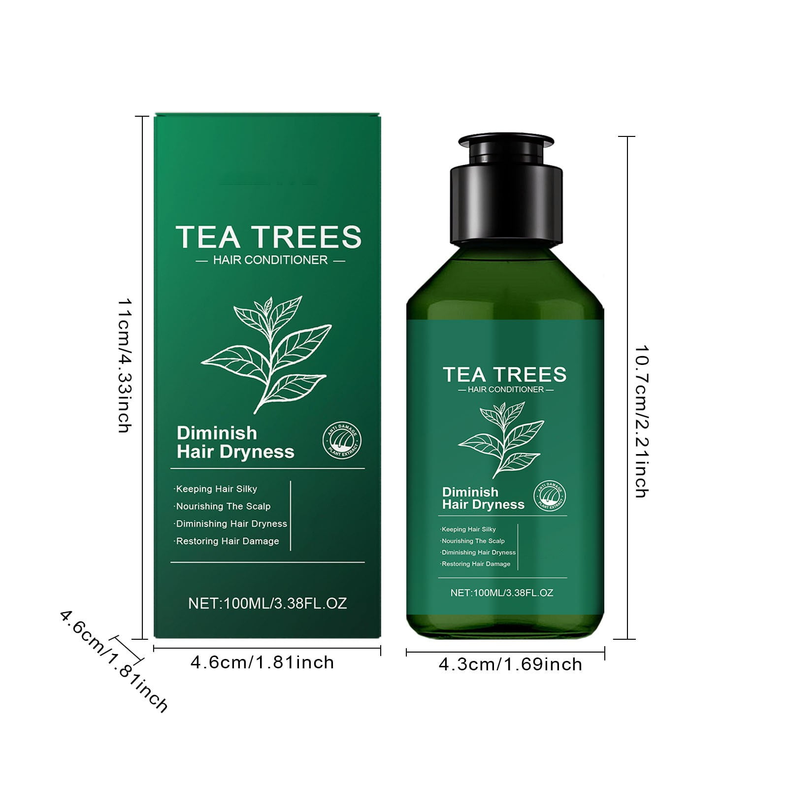 Costeam Tea Tree Oil Infused Hair Conditioner，Scalp Soothing Balm for ...