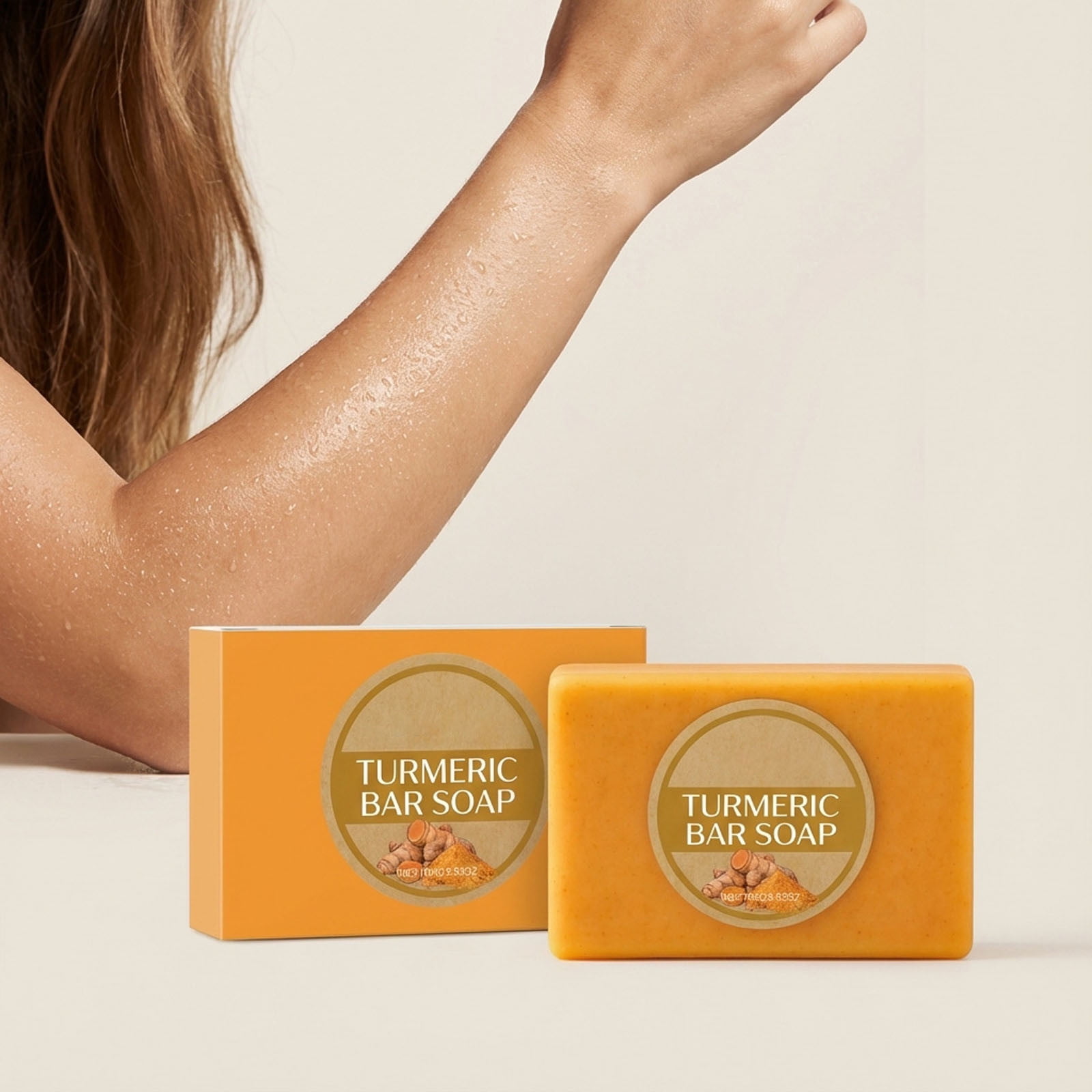 Costeam Turmeric Skin Cleansing Soap 3.53 Oz，Natural Turmeric Infused ...