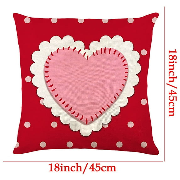 Costeam Valentine Day Printed Pillow Cover ,Romantic Pattern Cushion ...