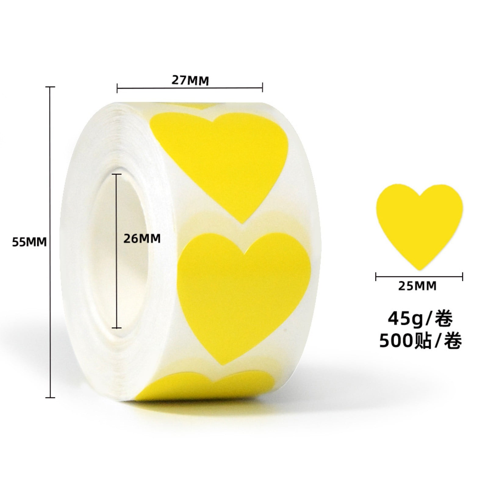 Costeam Valentines Day Decorative Sticker Roll, 500 Pcs Adhesive ...