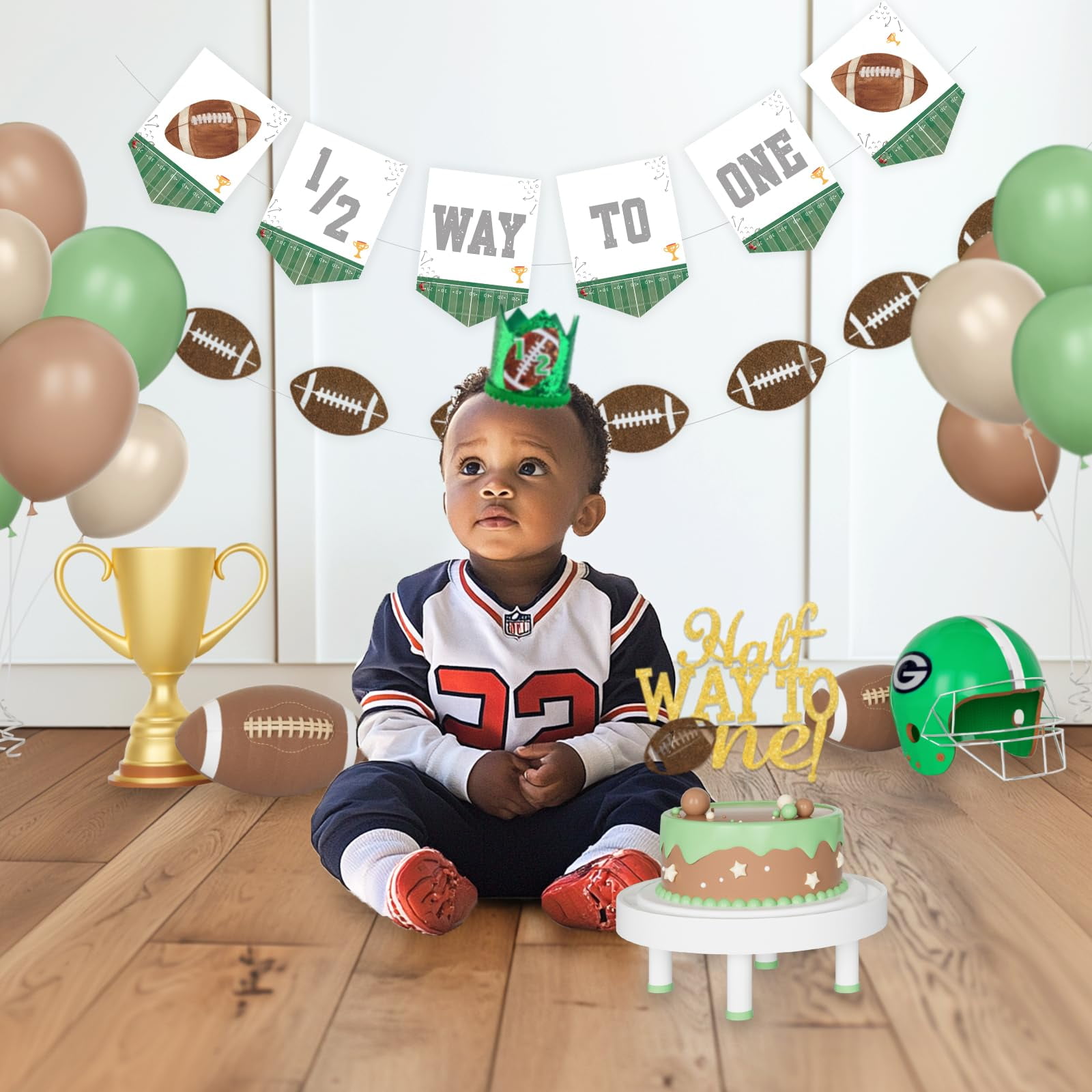 Costova Football Half Birthday MMF7 Party Decorations, 6 Months ...