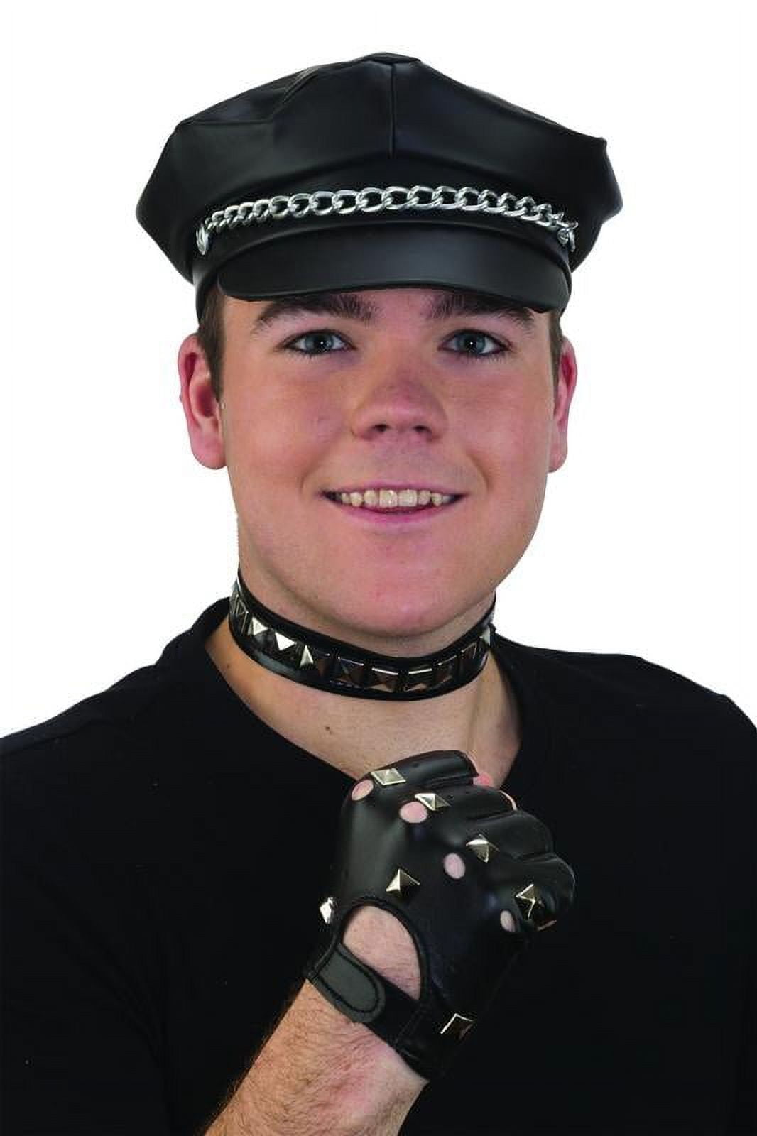 Costume Accessory- 3 Piece Biker Motorcycle Rider Set w/ Cap, Gloves ...