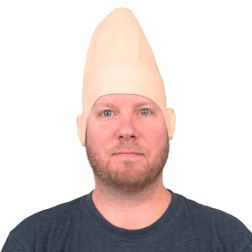 Cone Bald Head Halloween Costume Conical Alien Skull Egg Head Cosplay ...